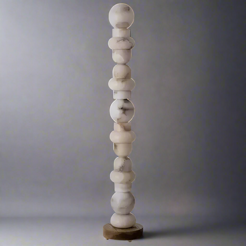 Alabaster Column Floor Lamp – HermanLives